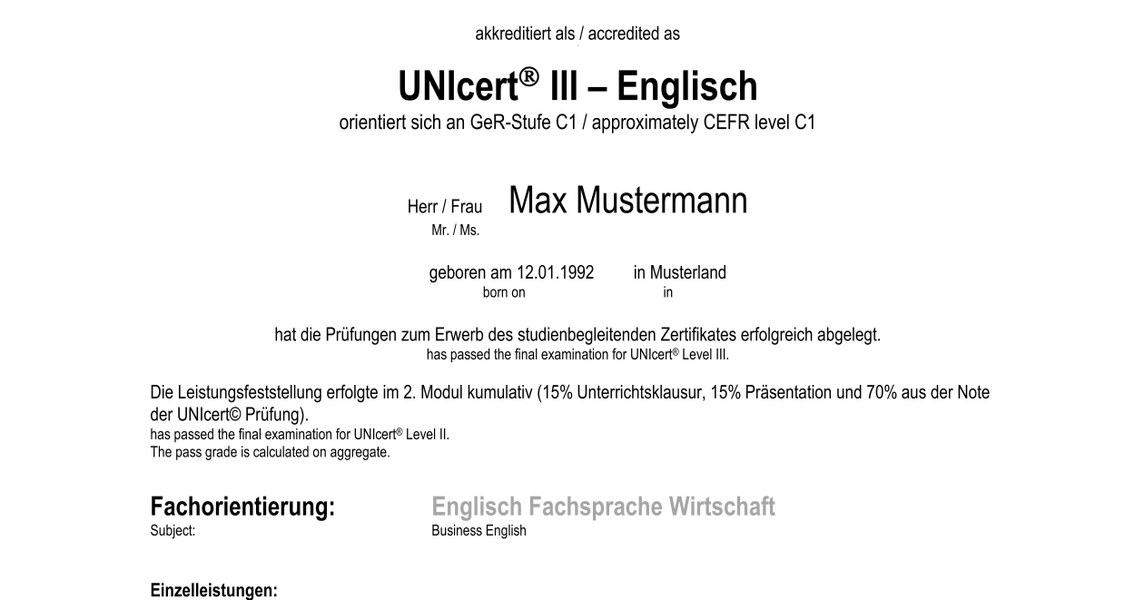 UNIcert®-Zertifikatsprüfungen im April 2024 - Nachrichten - Sprachenzentrum - Philipps ...